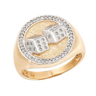 CLEARANCE! 1/3 ct. tw.* Mens Diamond Dice Ring - Jewelry - Rings