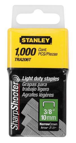(1000) 3/8 in. Light Duty Staples (Fit Stanley TR45 & Arrow JT-21 Tools)