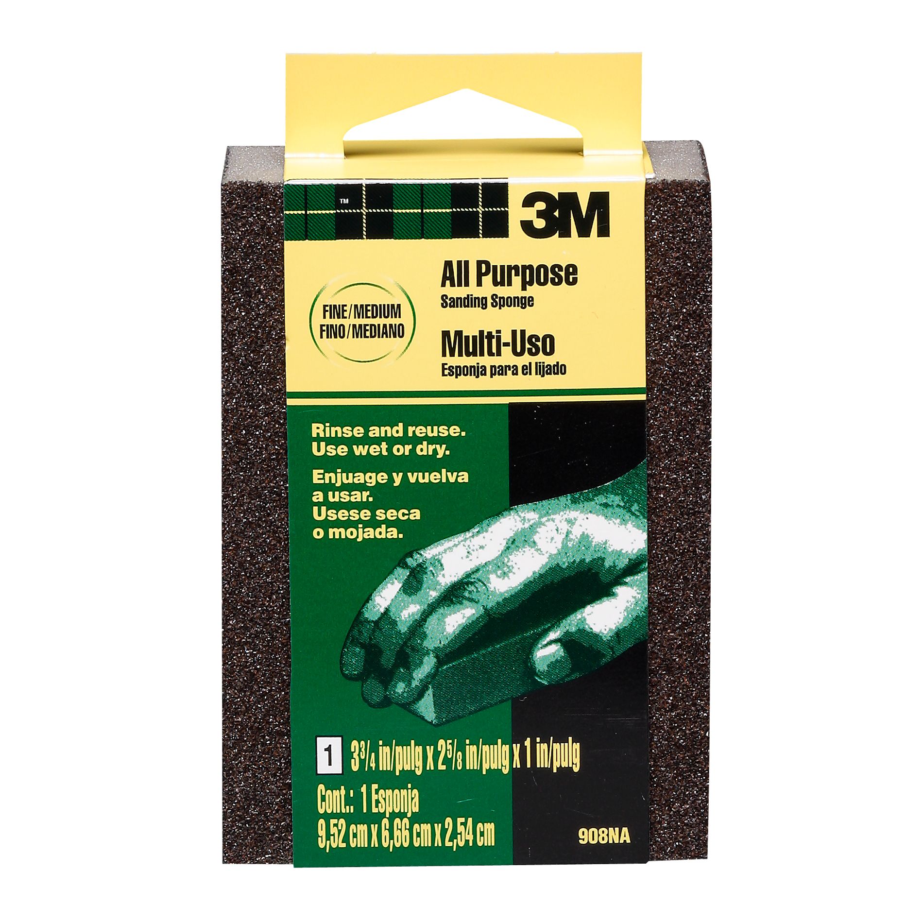 3M SANDING SPONGE FINE/MED