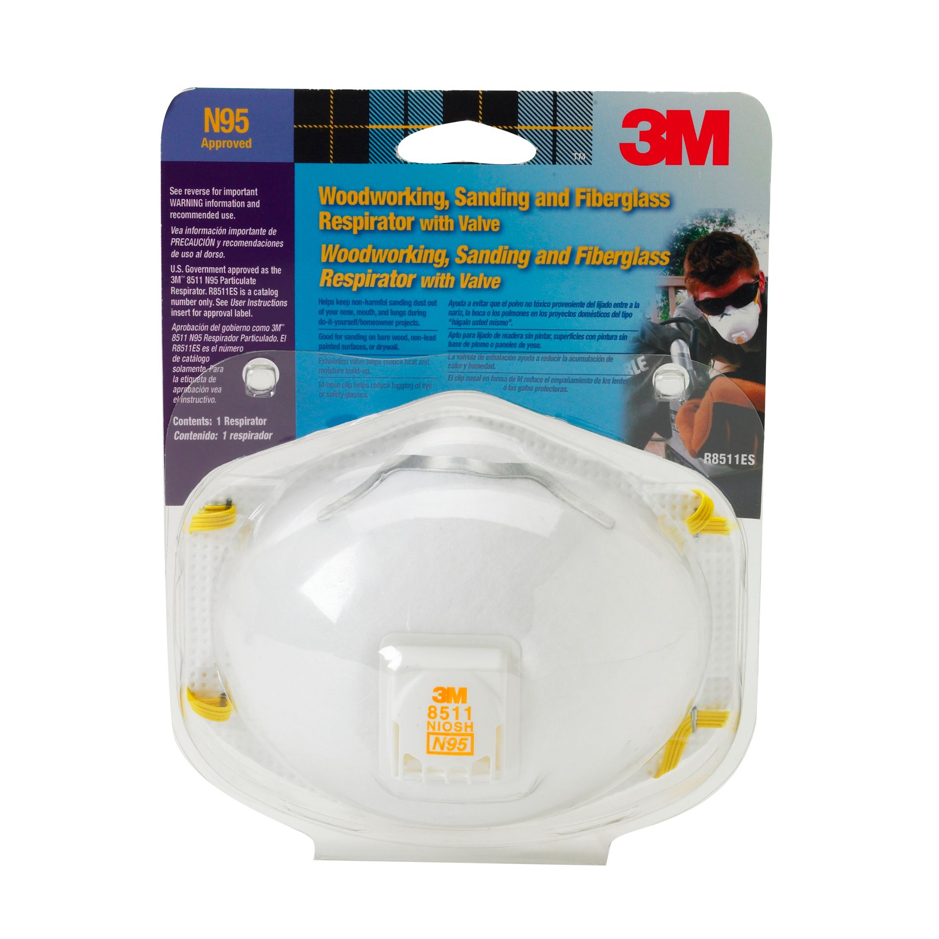 3M Woodworking, Sanding & Fiberglass Respirator 4/cs