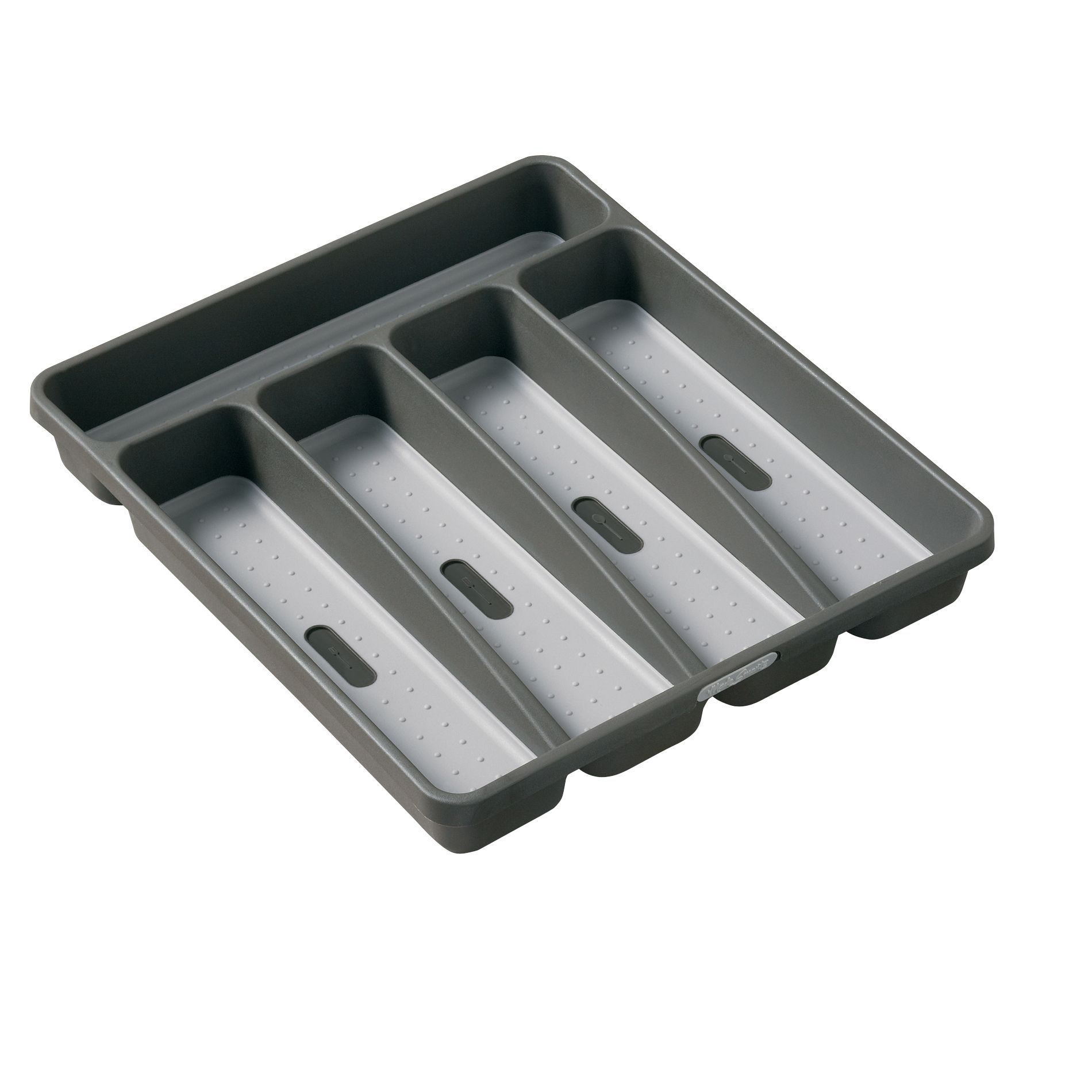 MadeSmart Housewares Large Silverware Granite Five Compartment Tray