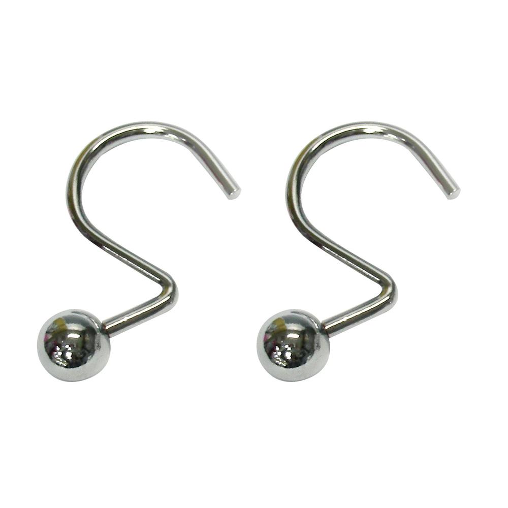 Cannon Chrome Ball Hook Shower Curtain Hooks