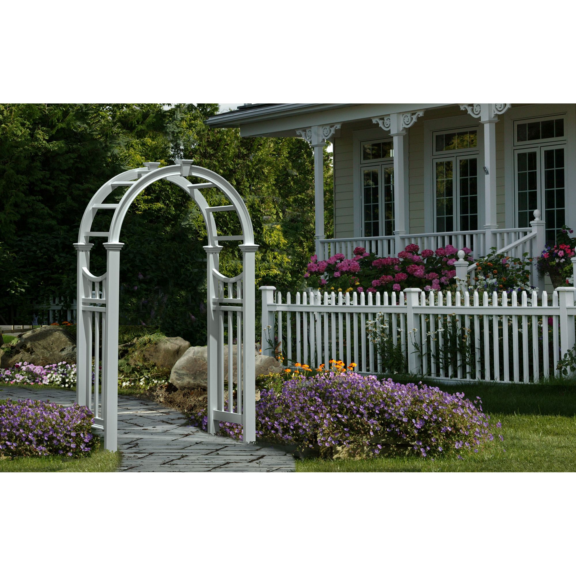 Metal Arbor with Flat Roof - Outdoor Living - Outdoor Decor - Arbors ...