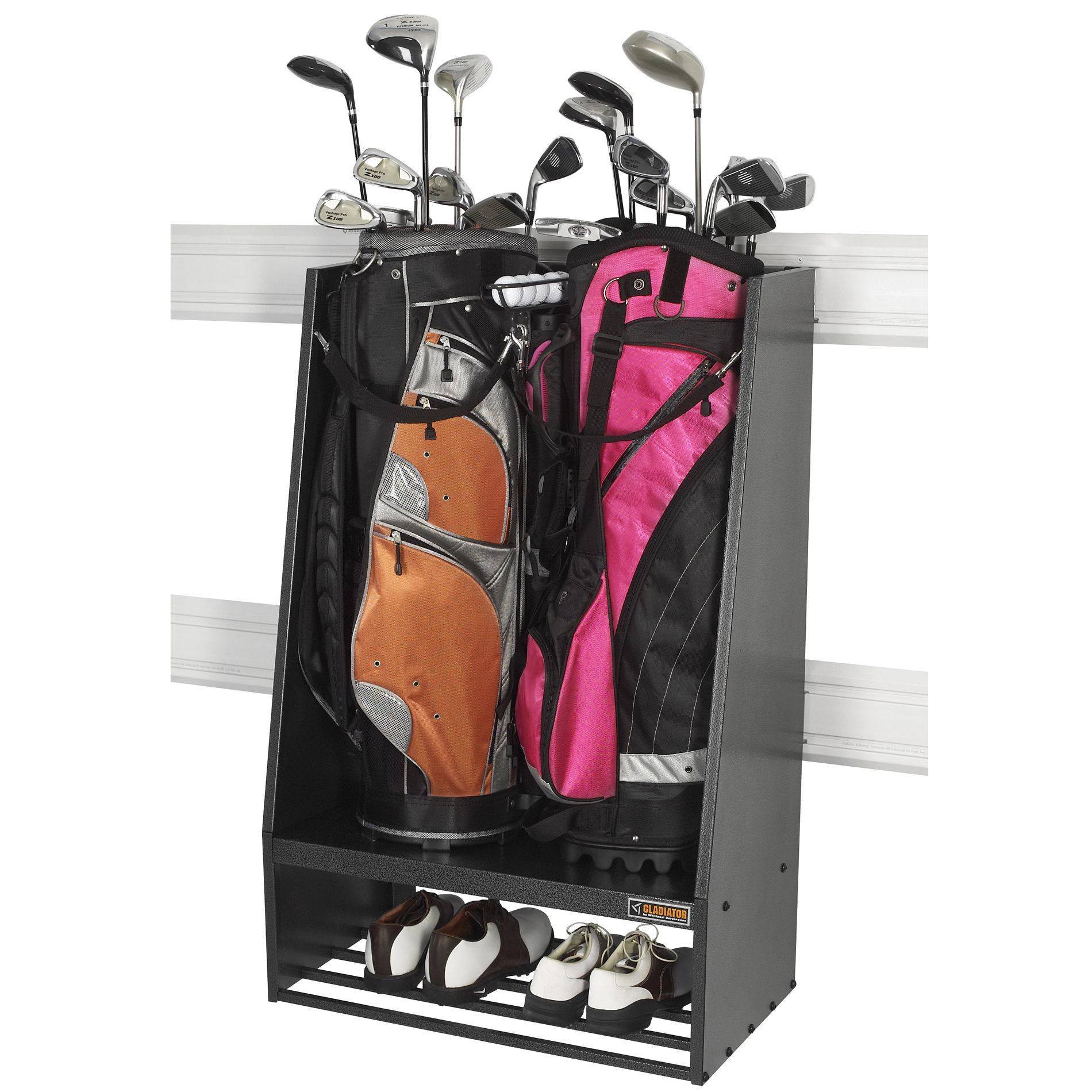 Gladiator Premier Series Weleded Steel 2-Bag Golf Caddy Garage Wall ...