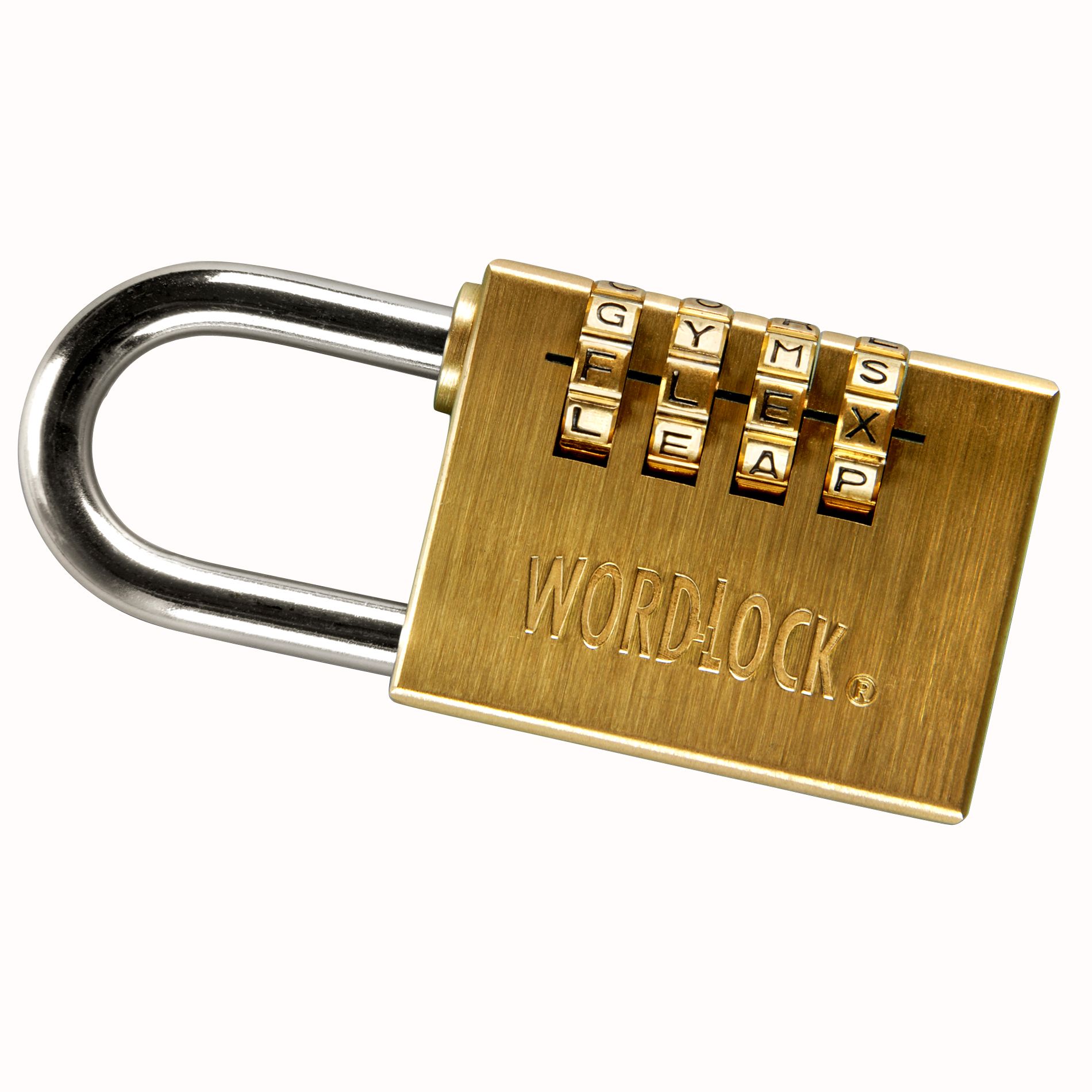Wordlock Sports Lock 4 Dial Brass Lock