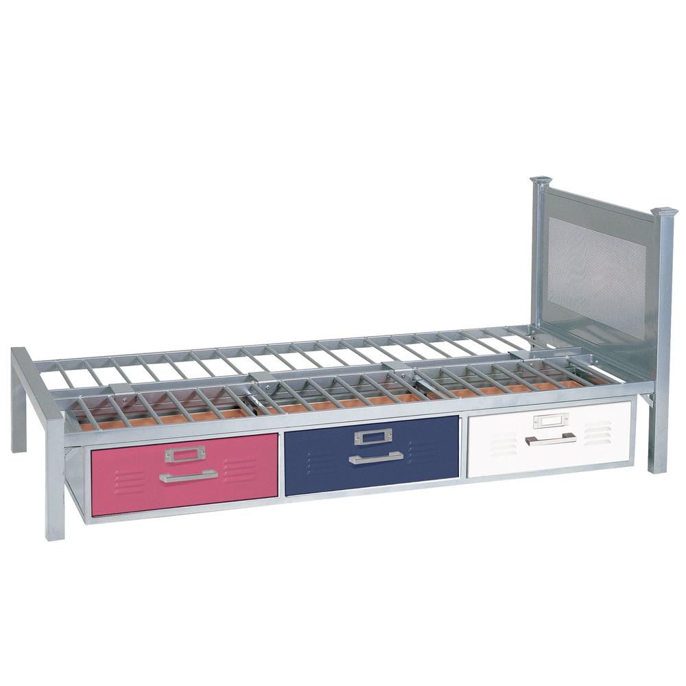 American Furniture Alliance Locker Twin Bed with 3 Drawers