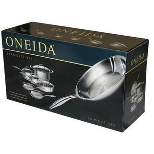 Oneida 10Pc Set Stainless Steel Cookware