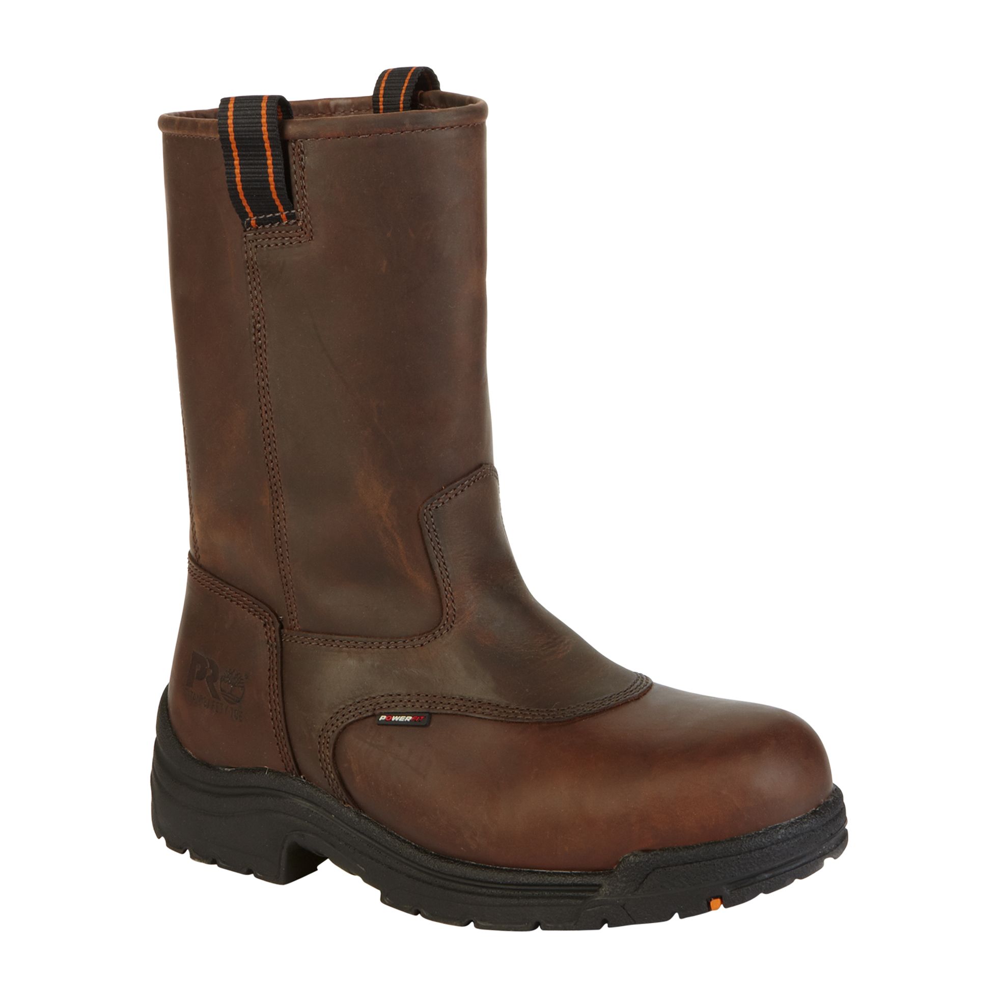 Men’s Work Boot TiTAN Wellington Safety Toe - Brown