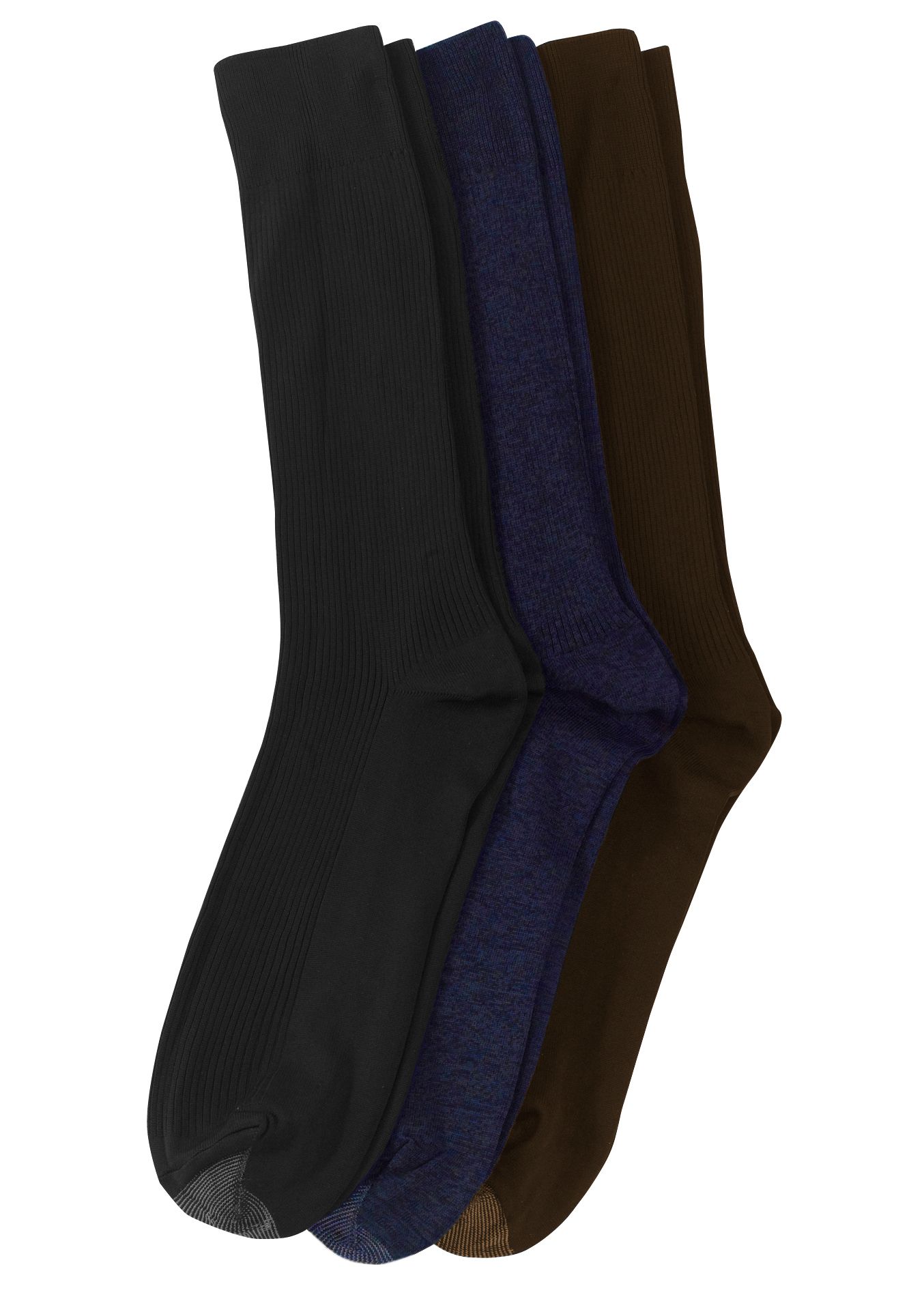 Silvertoe 3pk Nylon Dress Sock