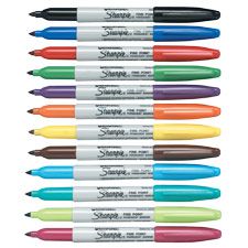 Sanford SAN30001 Sharpie Permanent Marker, Fine Point, Black Ink