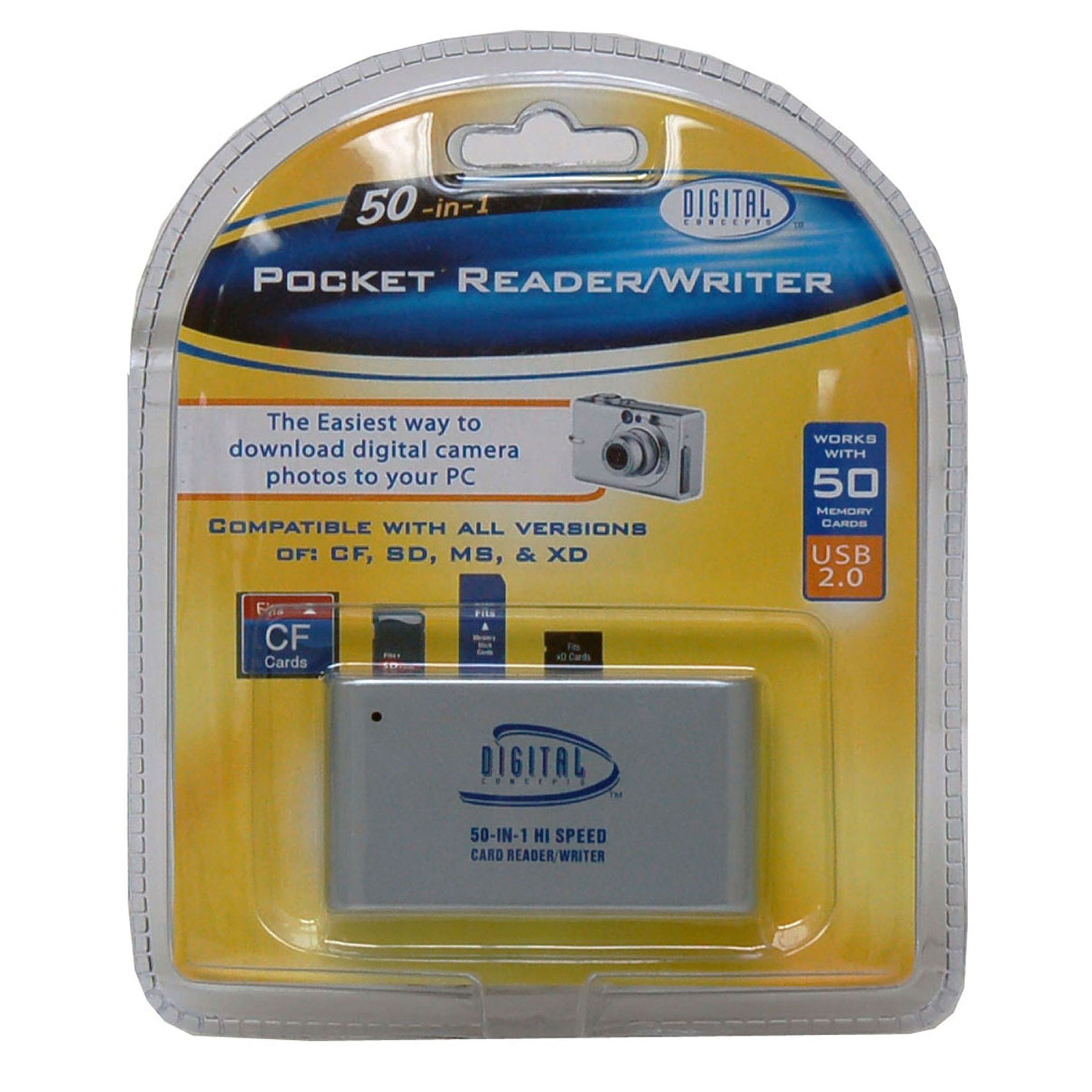 Digital Concepts CR-72 50-In-1 Digital Memory Card Reader/Writer