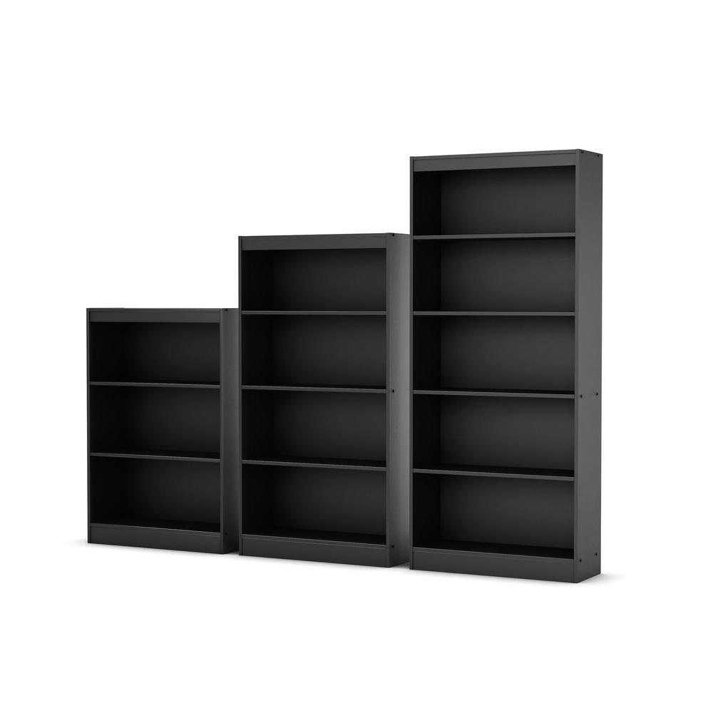Essentials Collection Four Shelf bookcase, Black