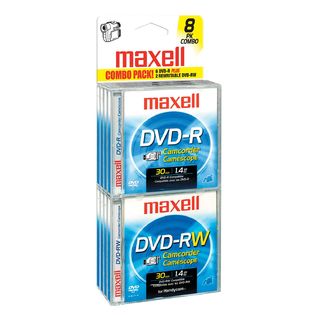 Maxell DVD-R/DVD-RW Camcorder Combo Pack, 30 min. 1.4GB, 8 Pk. - TVs ...