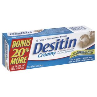 Desitin Zinc Oxide Diaper Rash Ointment, Creamy, Fresh Scent, 4.8 oz ...