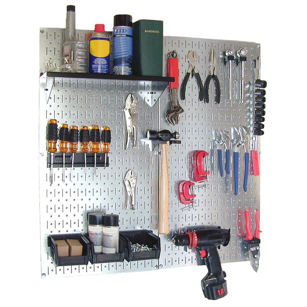 Wall Control Galvanized Steel Pegboard Tool Organizer
