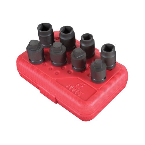 Sunex 8 Piece 1/2" Drive Pipe Plug Socket Set
