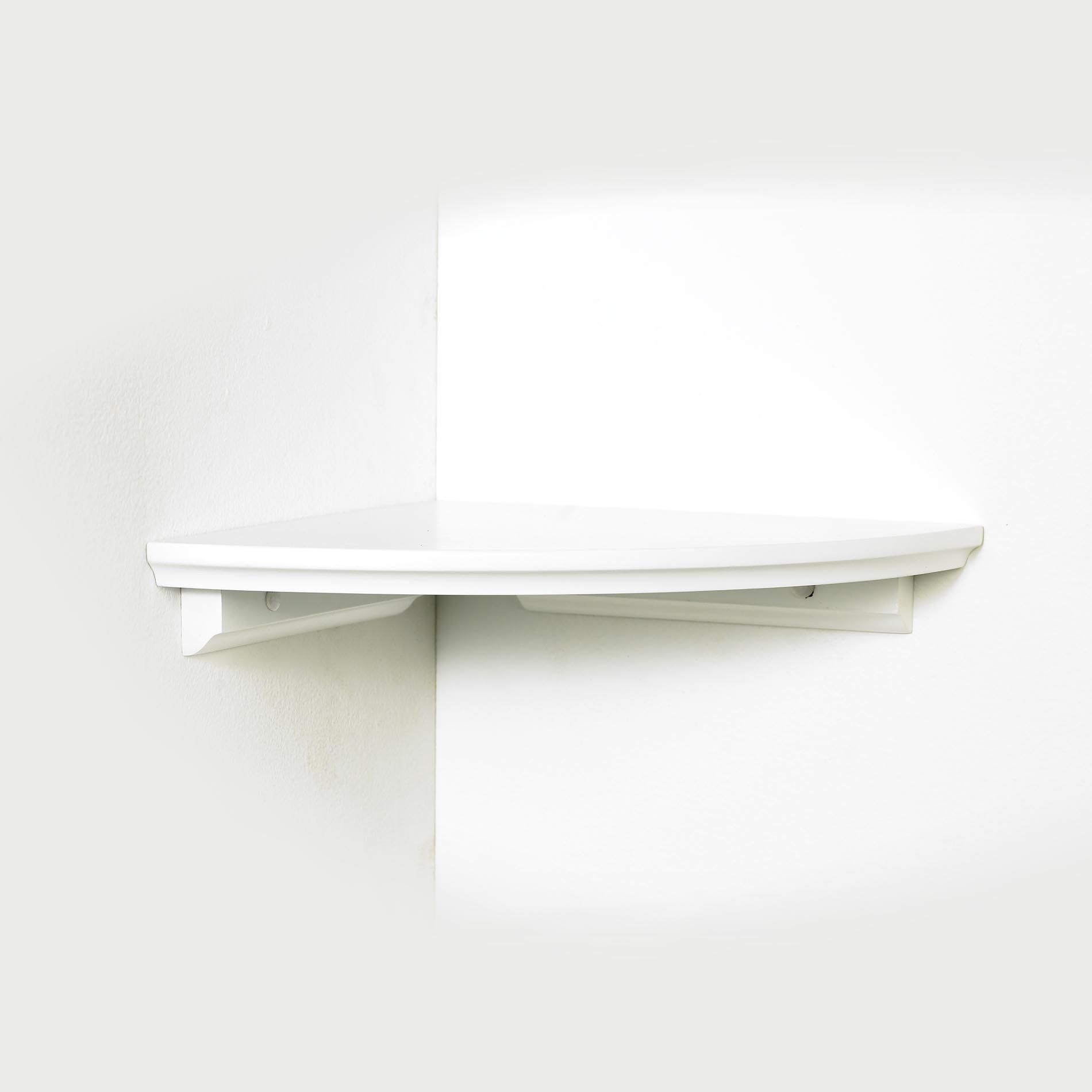 InPlace 10"W X 10"L Corner Shelf Kit - White