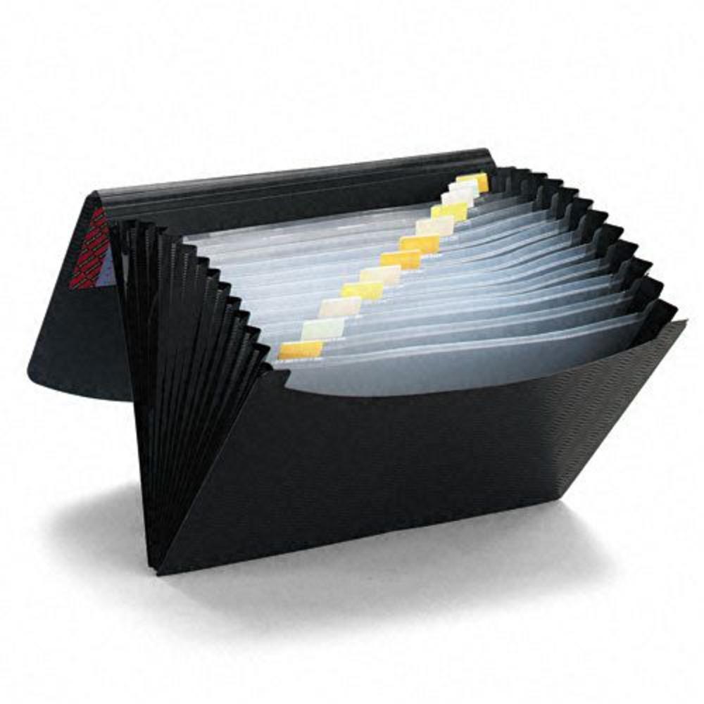 Smead SMD70863 13-Pocket Poly Expanding File, Black/Blue