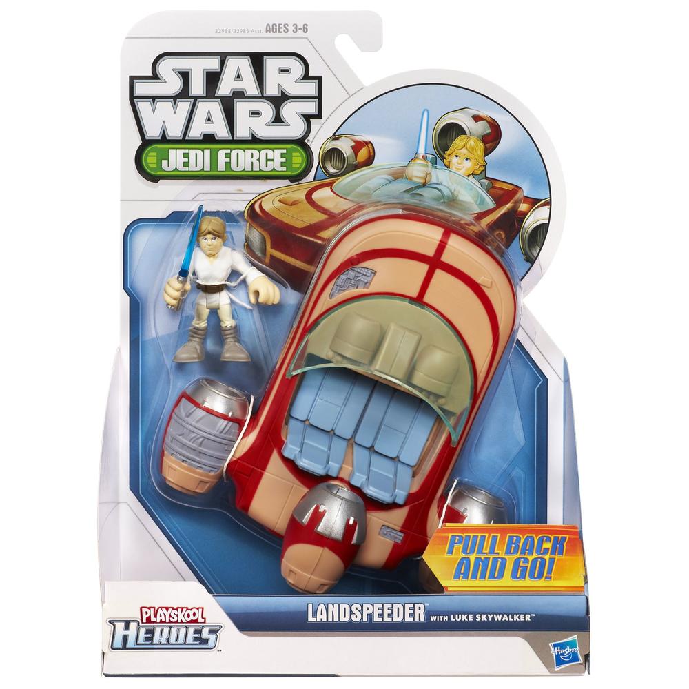 Playskool STAR WARS Jedi Force HEROES LANDSPEEDER with LUKE SKYWALKER Set