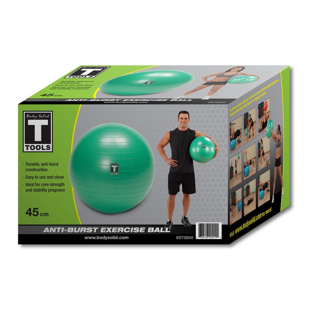 Body-Solid BSTSB45 Green 45cm Stability Ball