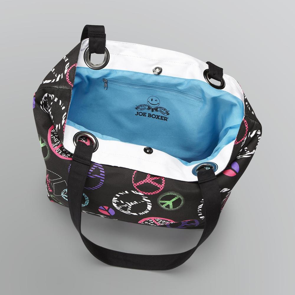 Joe Boxer Peace-Sign Canvas Tote Bag