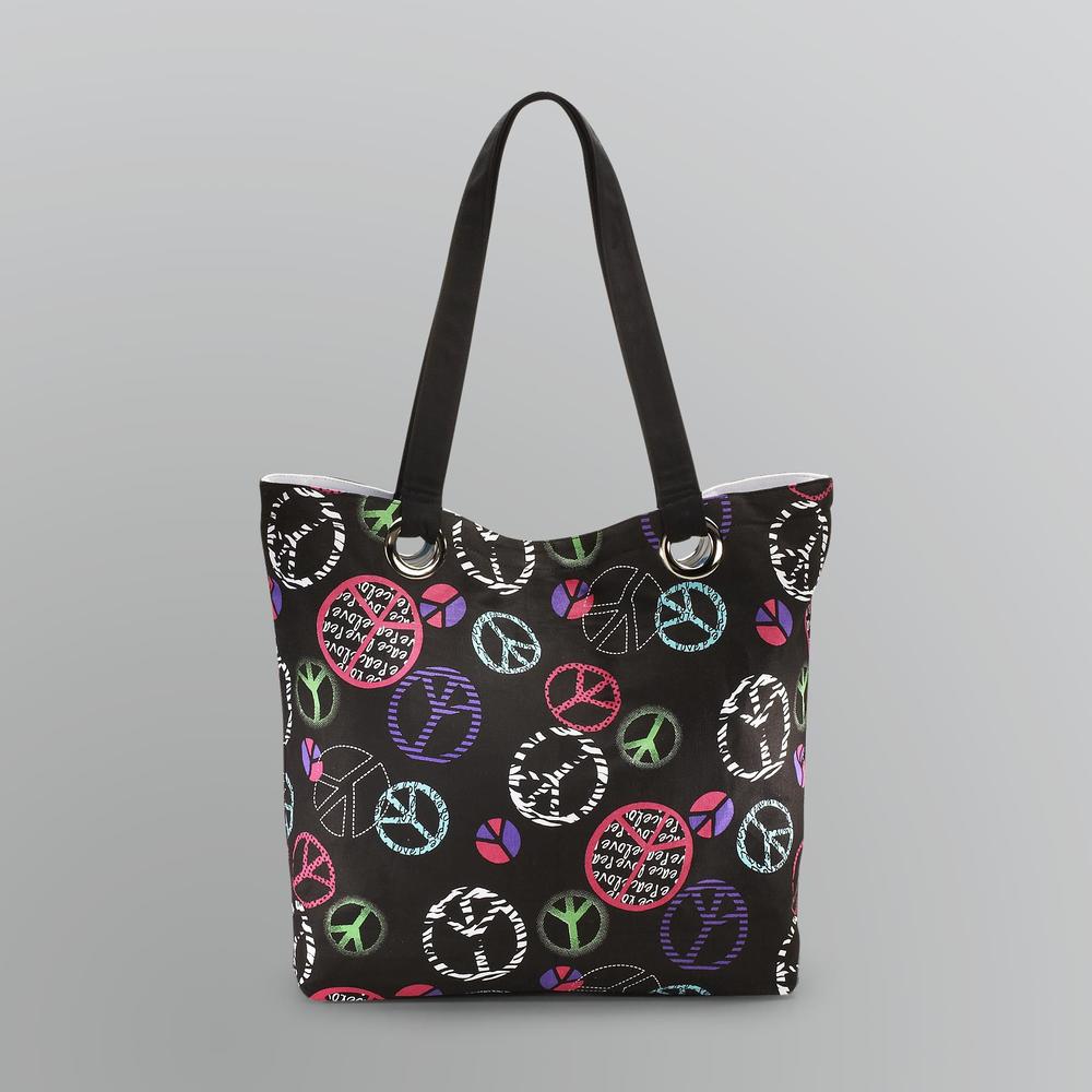 Joe Boxer Peace-Sign Canvas Tote Bag