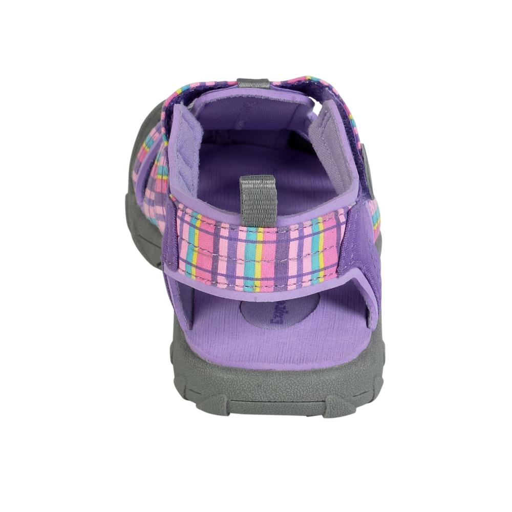 Expressions Girl's Race Bump Toe Sandal - Purple