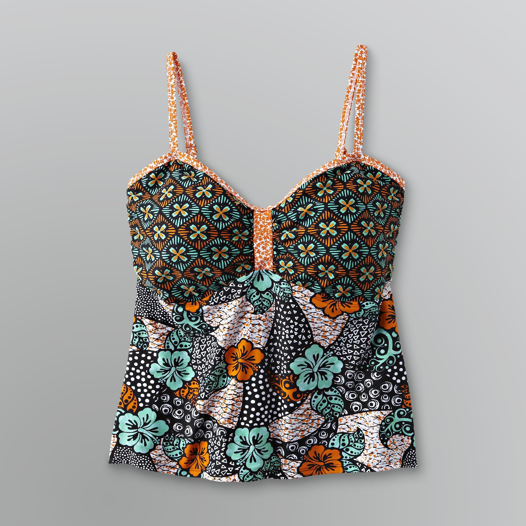 Joe Boxer Junior's Plus Aloha Tankini Swim Top