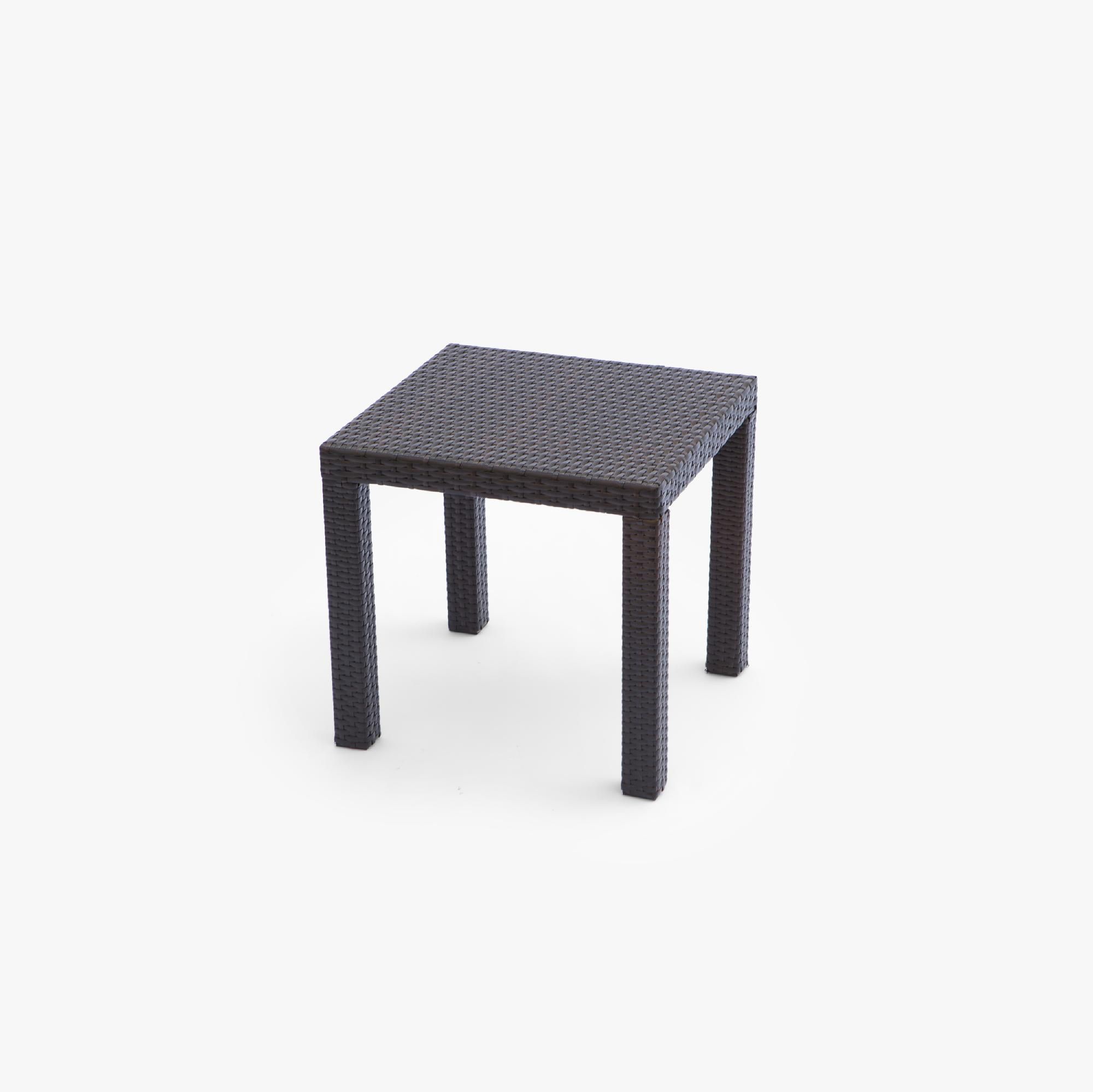 RST Brands Side Table 20" x 20" in Espresso Rattan