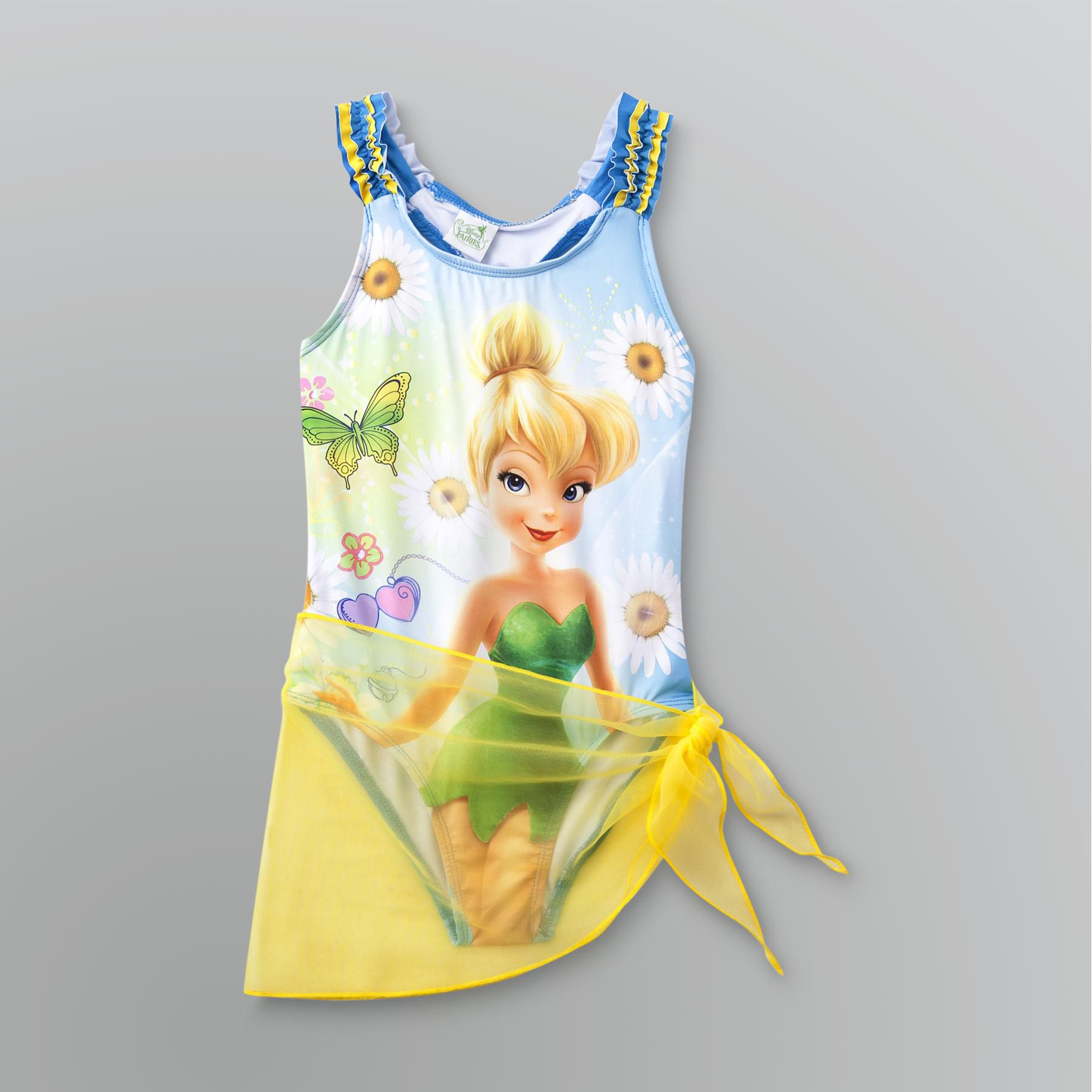 Disney Girl's Tinkerbell Fairy Swimsuit