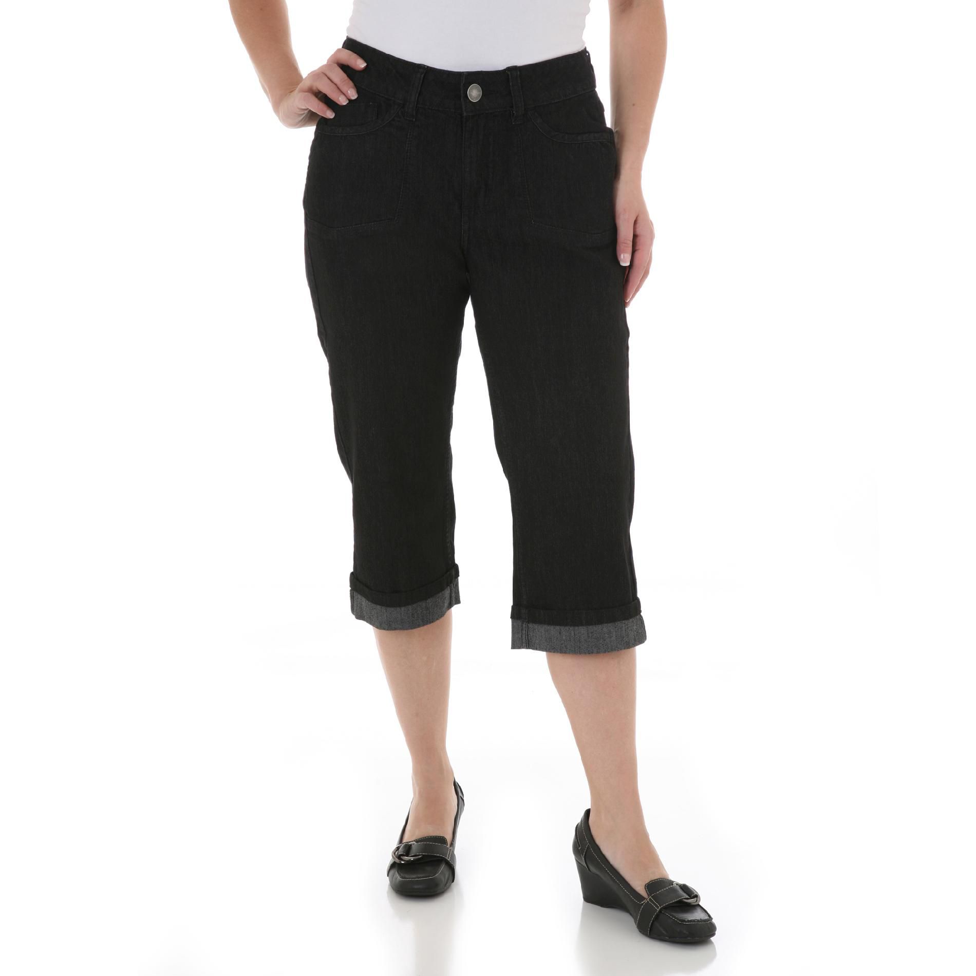 Riders by Lee Women's Straight Leg Cuffed Capris Denim