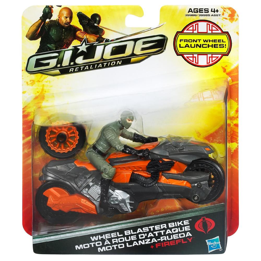 G.I. Joe RETALIATION COBRA WHEEL BLASTER BIKE Vehicle with FIREFLY Figure