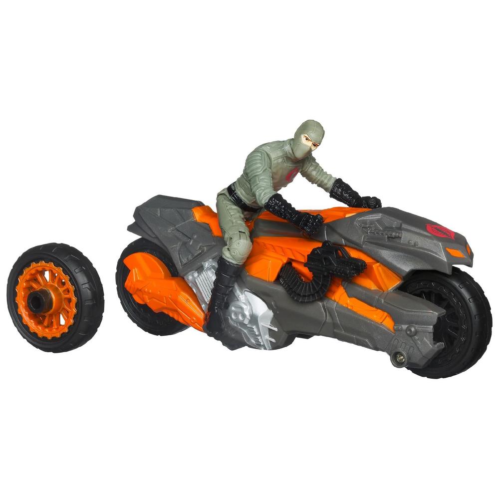 G.I. Joe RETALIATION COBRA WHEEL BLASTER BIKE Vehicle with FIREFLY Figure