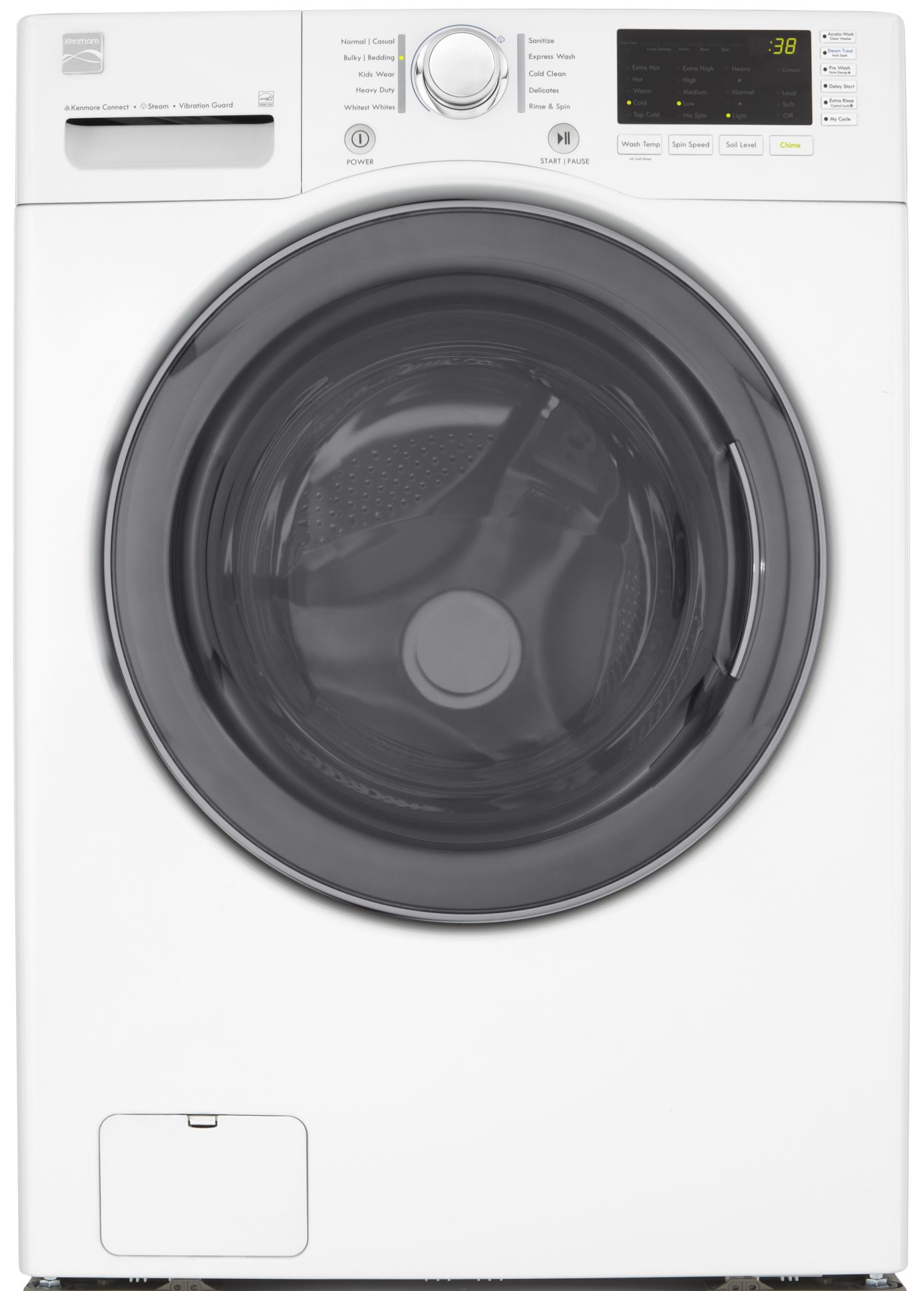 Kenmore 3.7 Cu. Ft. Steam Front-load Washing Machine – White | Avaba