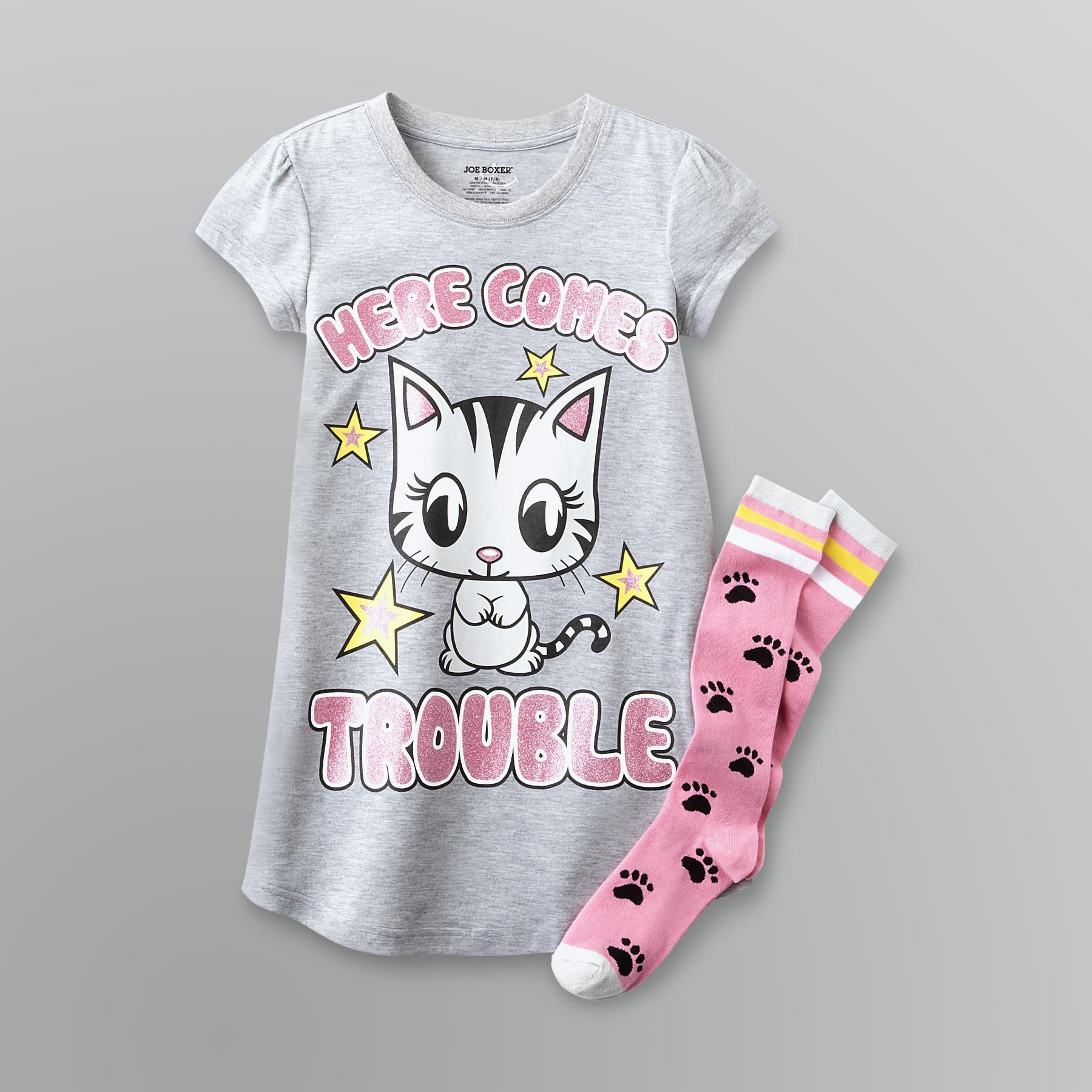Joe Boxer Girl's Cat Sleep Nightgown