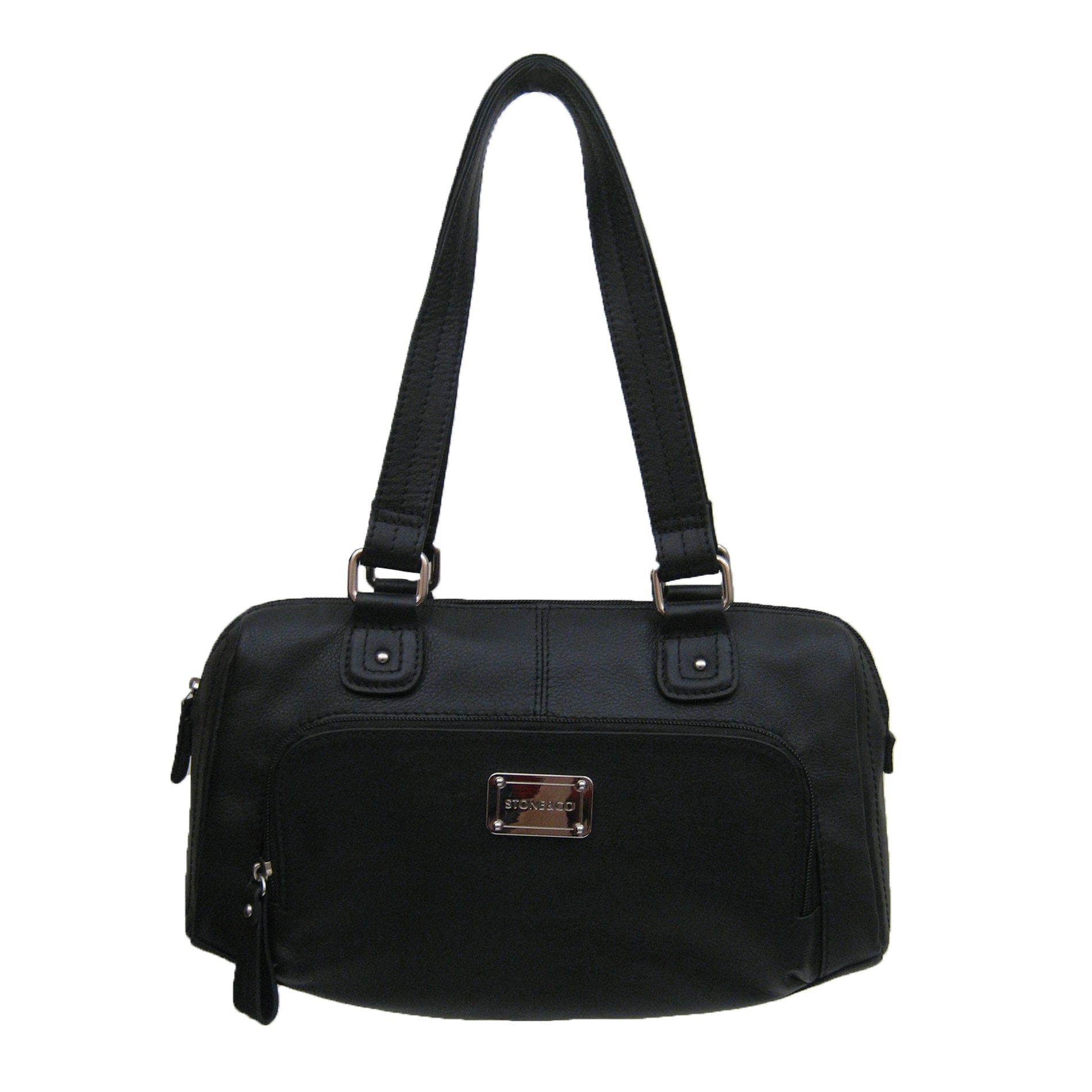 Stone & Co. Women's Handbag Satchel Top Zip Leather