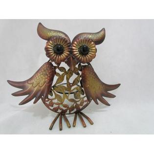 10.5in Metal Owl - Seasonal - Harvest - Decorations