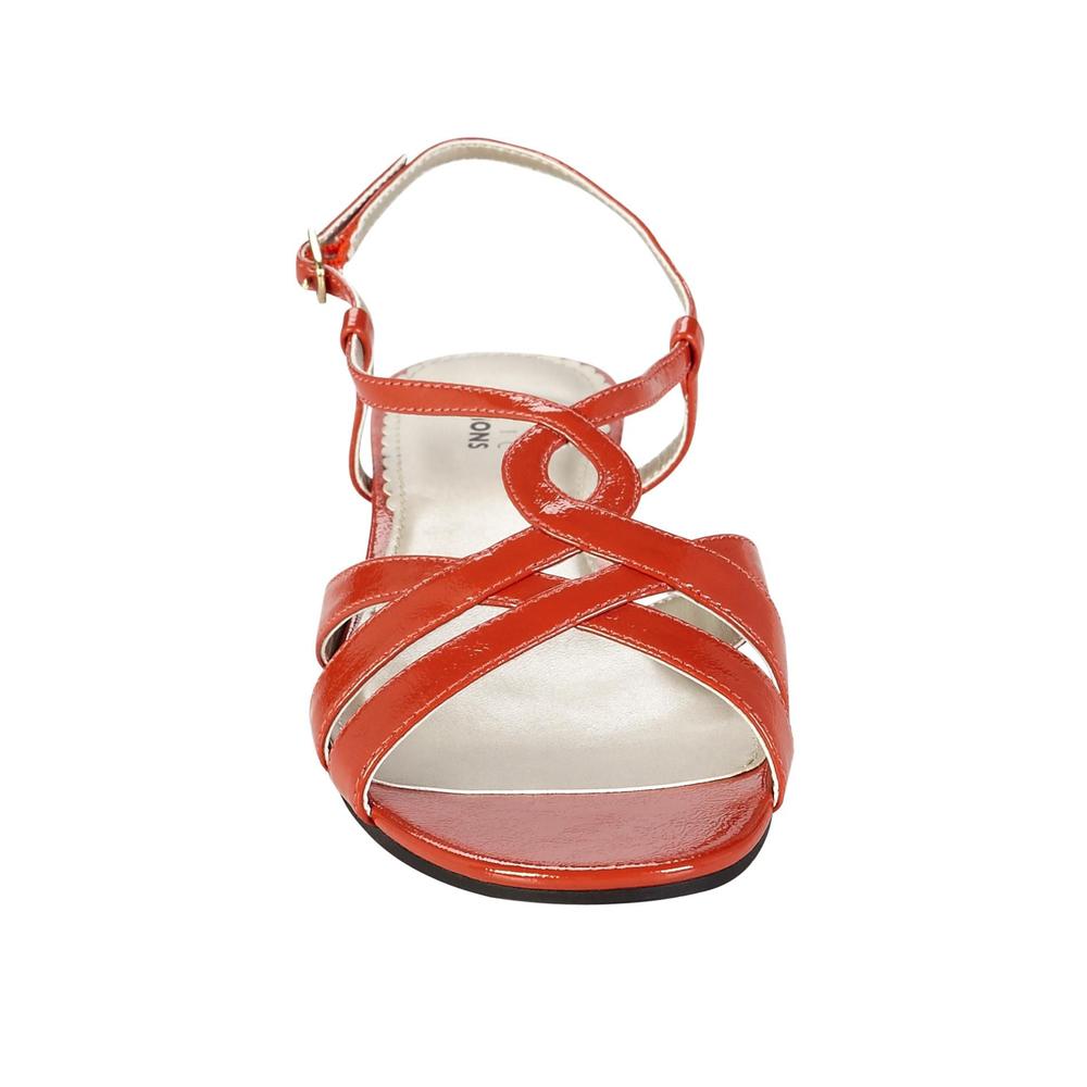 Basic Editions Women's Zaria Sandal Wide Width - Coral