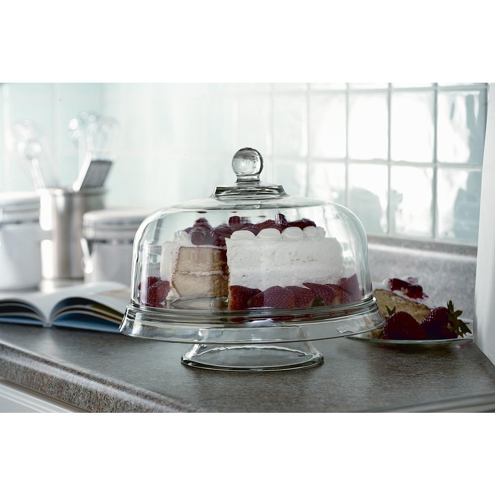 Essential Home Multi Use Glass Cake Stand