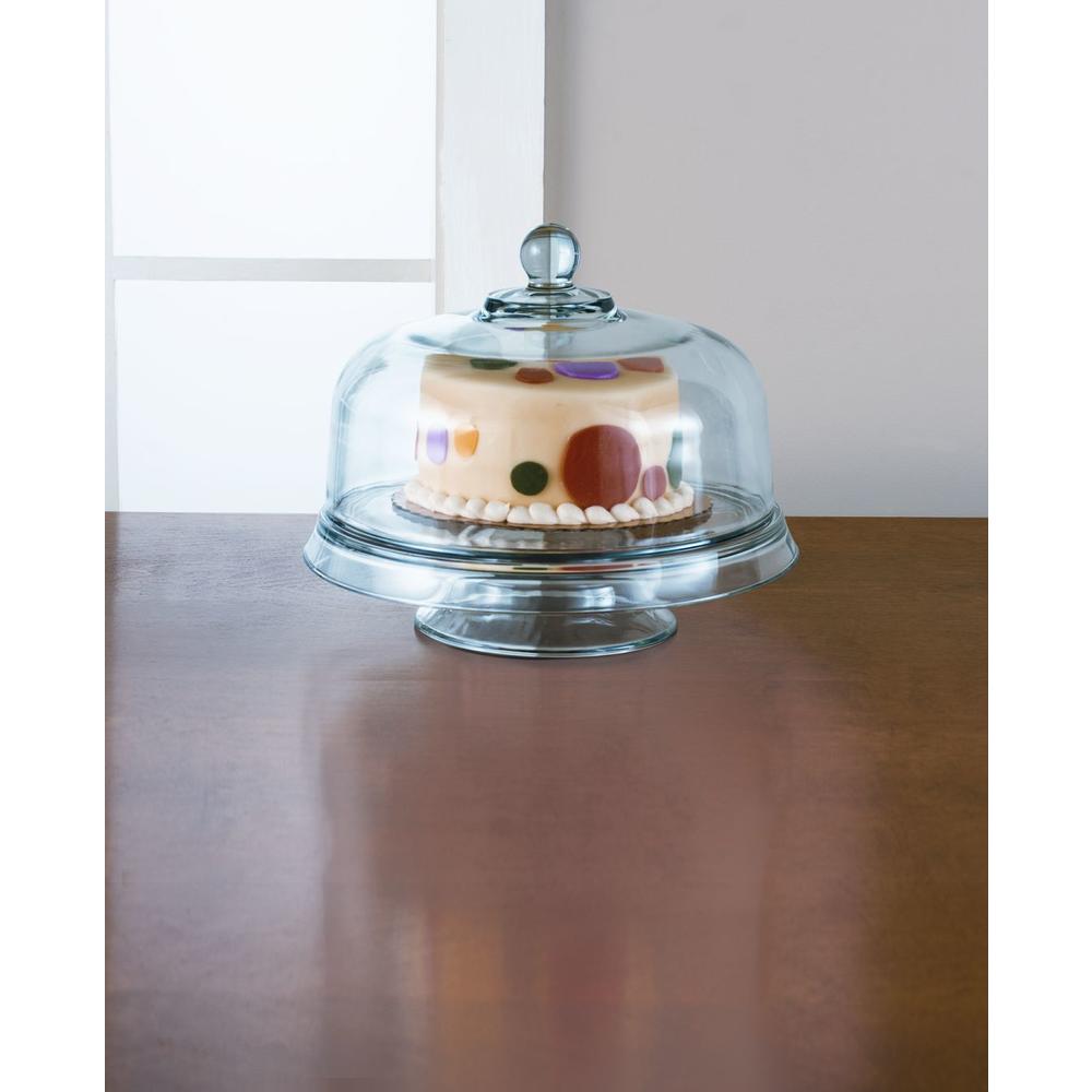 Essential Home Multi Use Glass Cake Stand