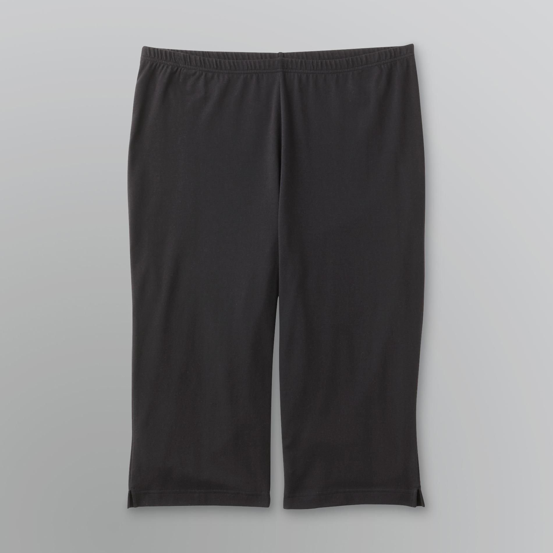 Basic Editions Women's Plus Capri Leggings