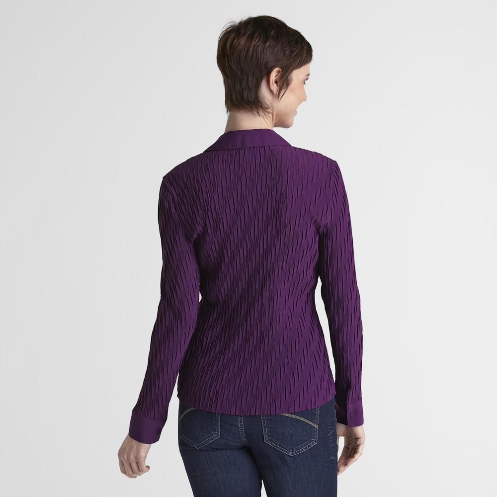 Laura Scott Women's Pineapple Pleated Blouse