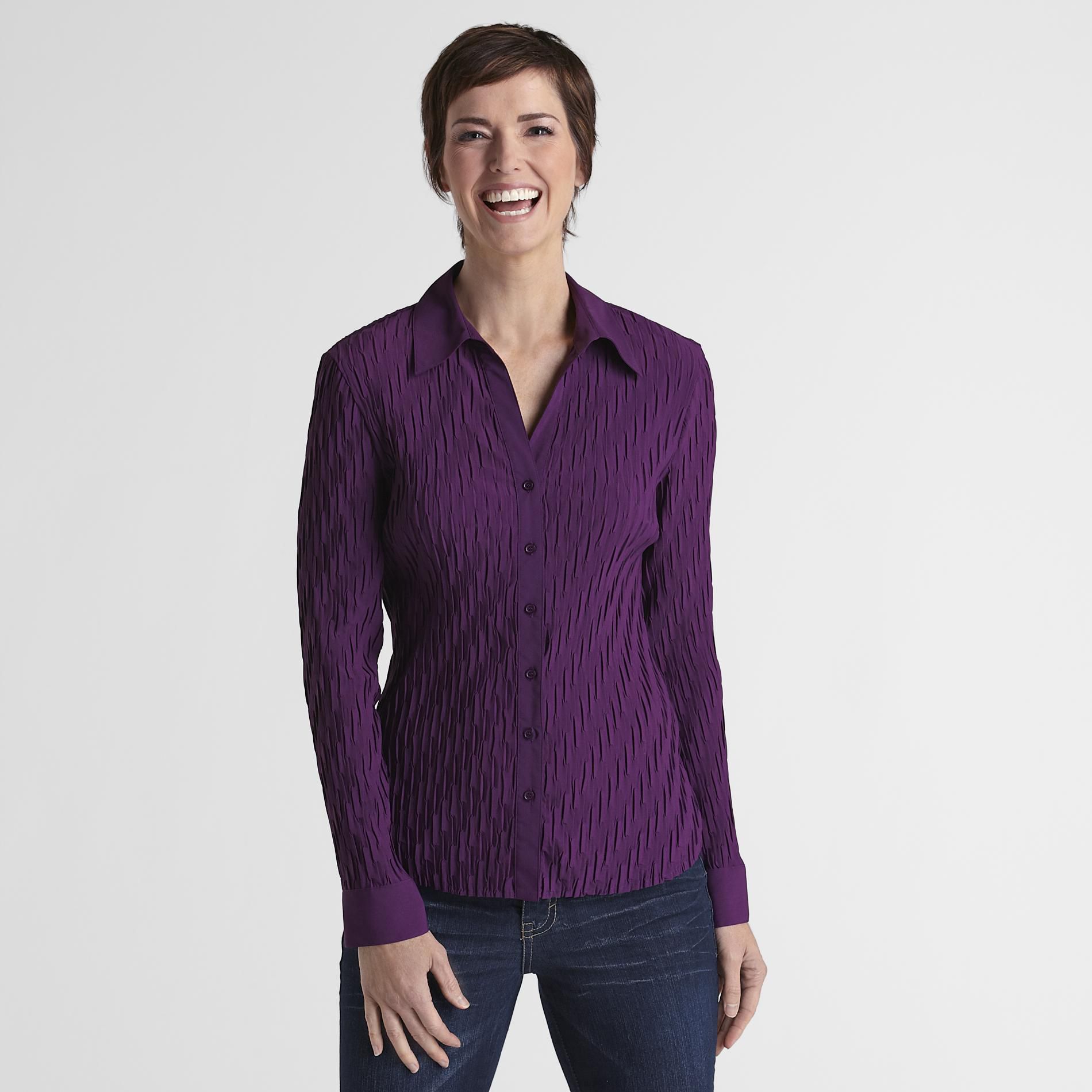 Laura Scott Women's Pineapple Pleated Blouse