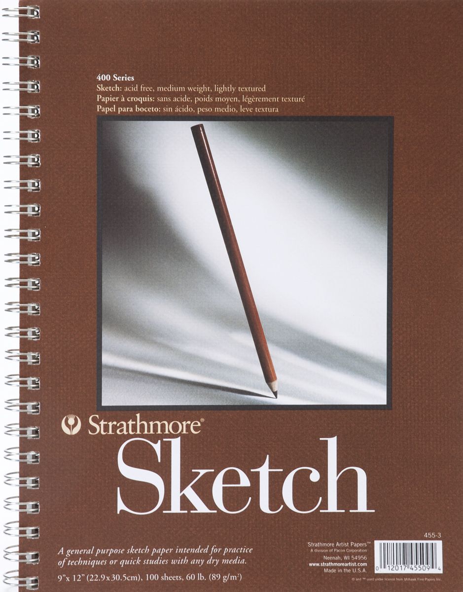 Strathmore Spiral Sketch Book 9"X12"-100 Sheets