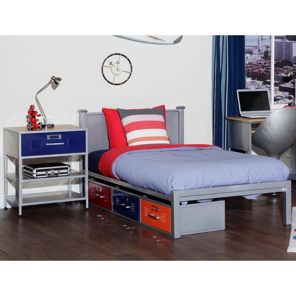 American Furniture Alliance Locker Twin Bed with 3 Drawers