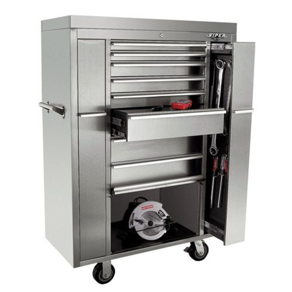 Viper Tool Storage 41-inch 10 Drawer 304 Stainless Steel "Ultimate Box ...