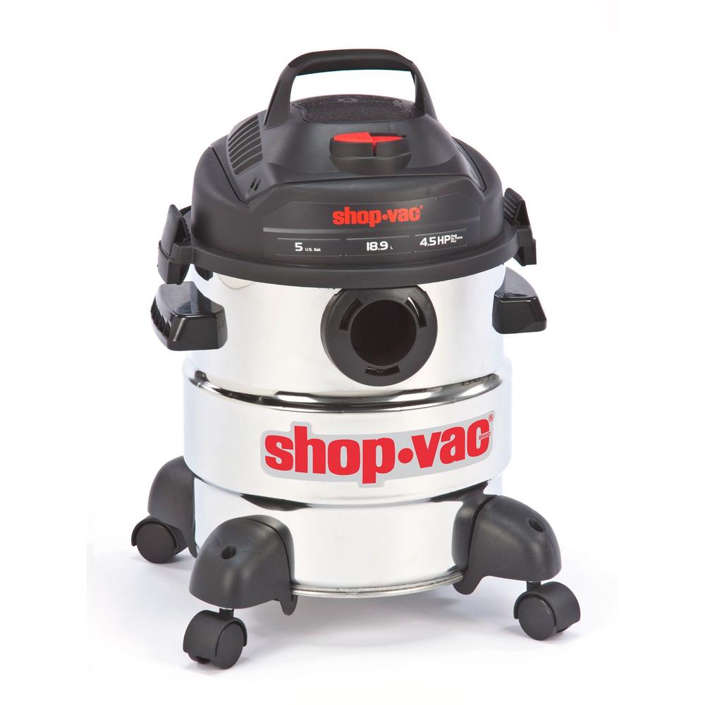Shop-Vac 5 Gallon Stainless Steel, 4.5 Peak HP Wet/Dry Vac