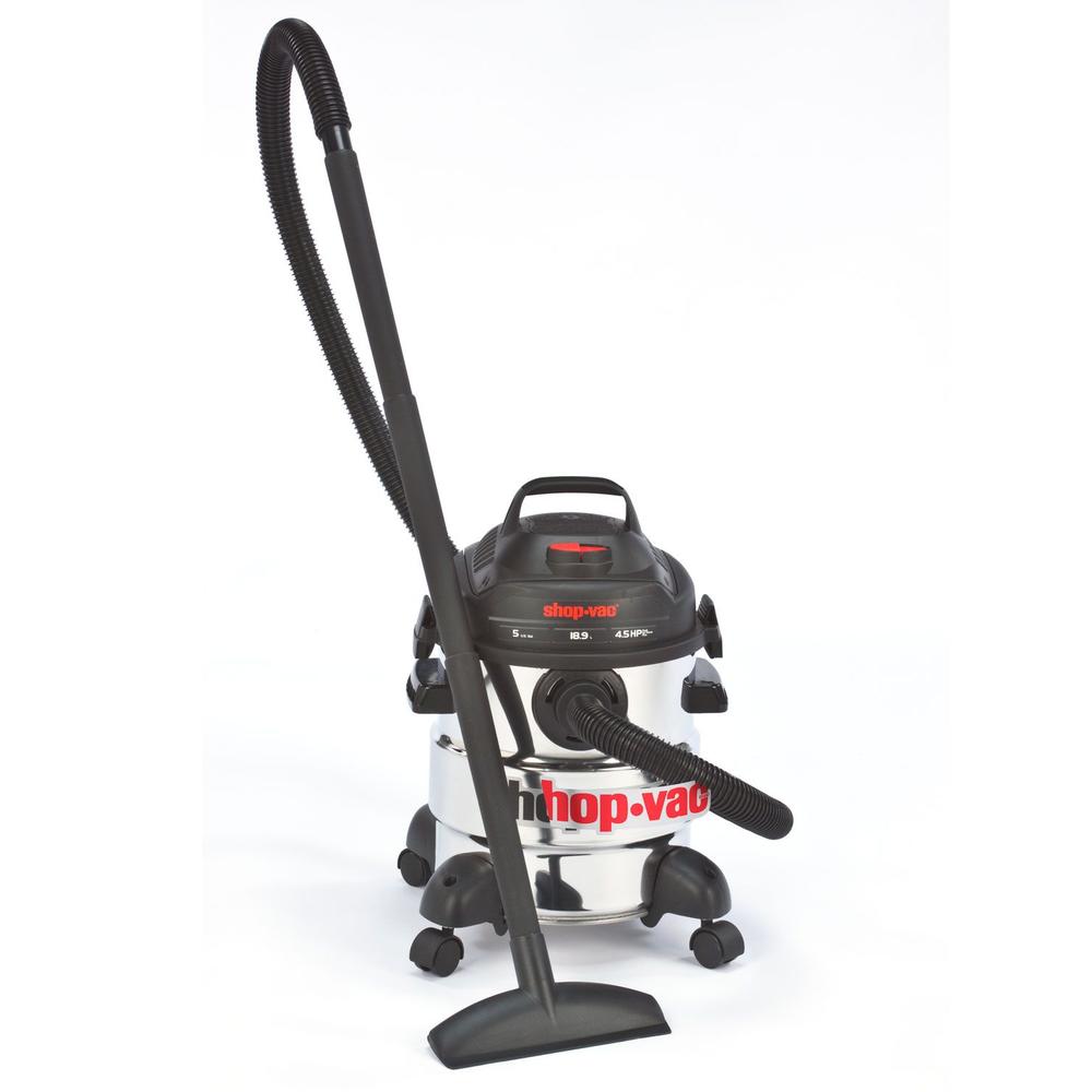 Shop-Vac 5 Gallon Stainless Steel, 4.5 Peak HP Wet/Dry Vac