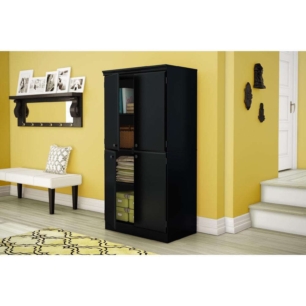 South Shore Morgan Collection Storage Cabinet Pure Black