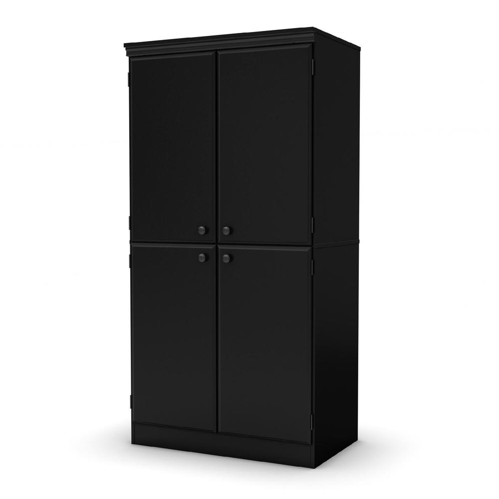 South Shore Morgan Collection Storage Cabinet Pure Black